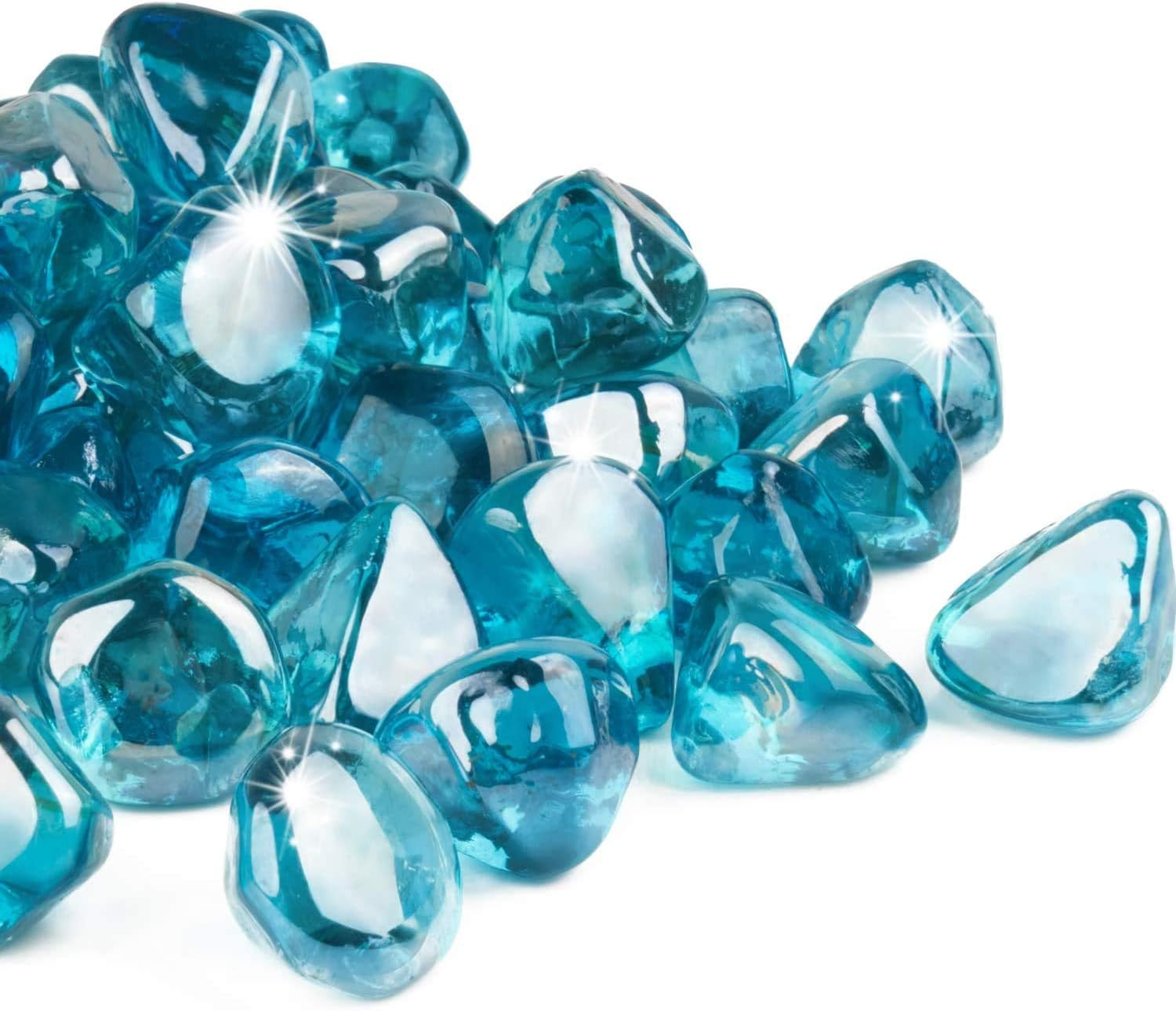 Amazon.com: GASPRO 20-Pound 1 inch Fire Glass Diamonds for Fireplace ...