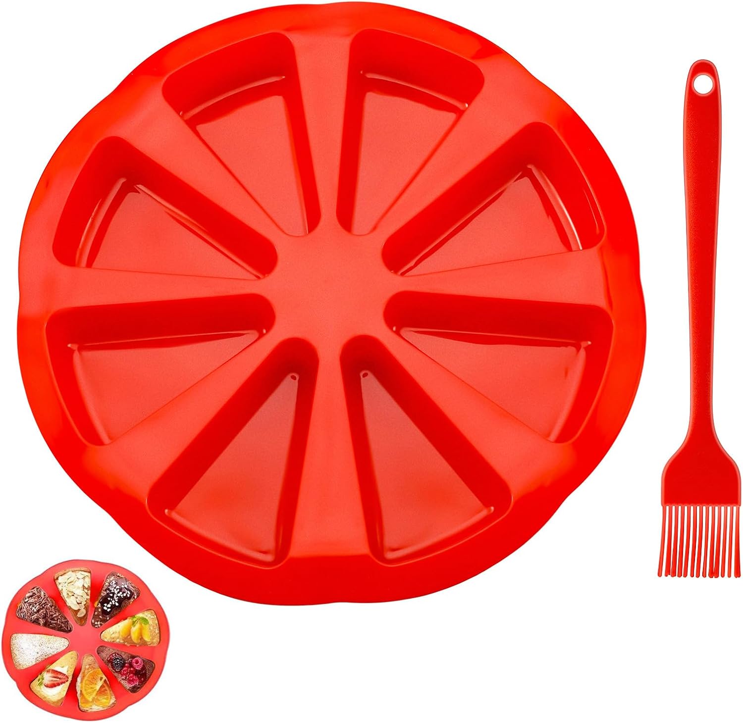 Bestomrogh Silicone Baking Moulds Triangle Pizza Slice Cake Silicone ...