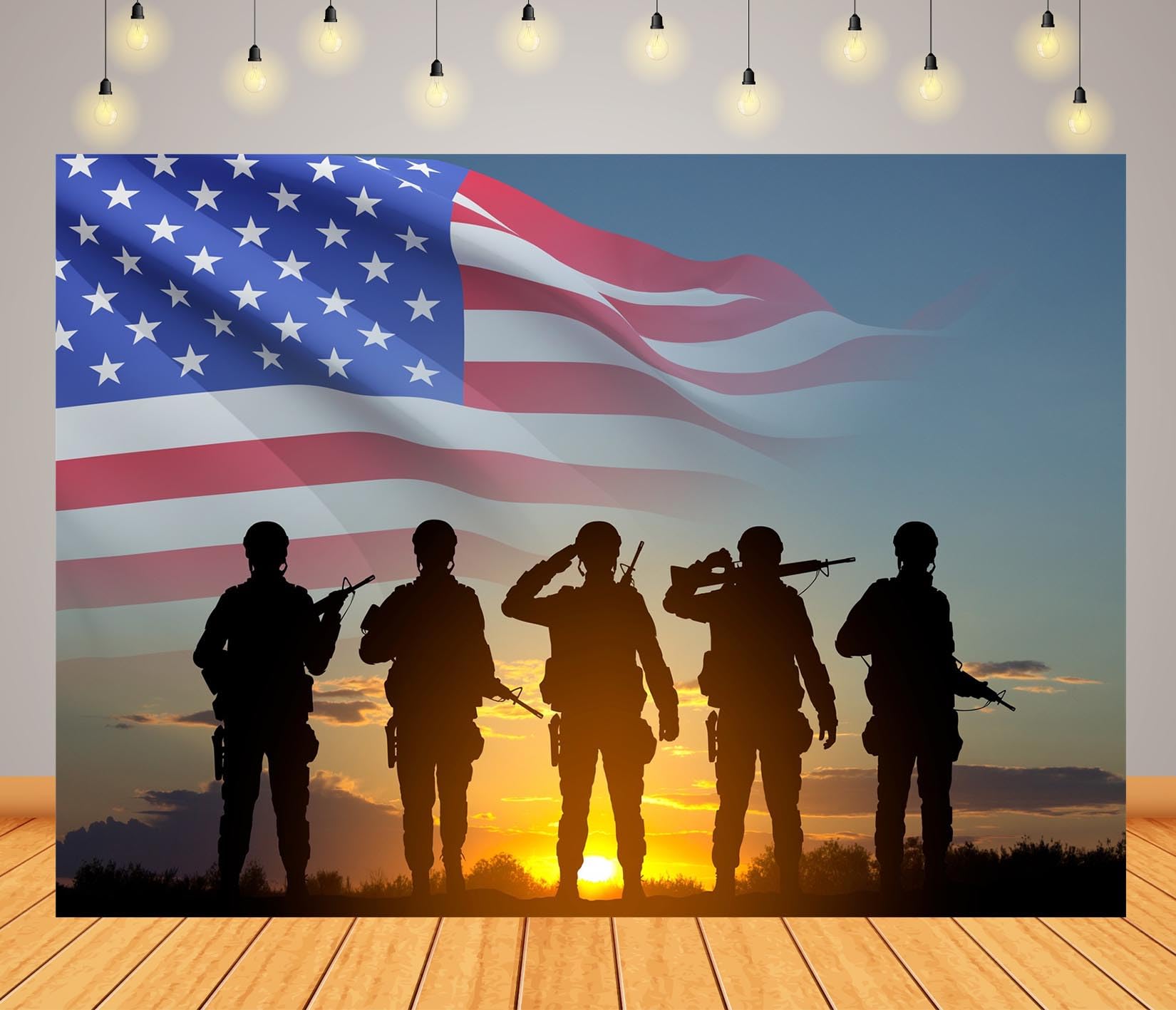 Patriotic Military Background Stream Fighting Spirit Patriotic