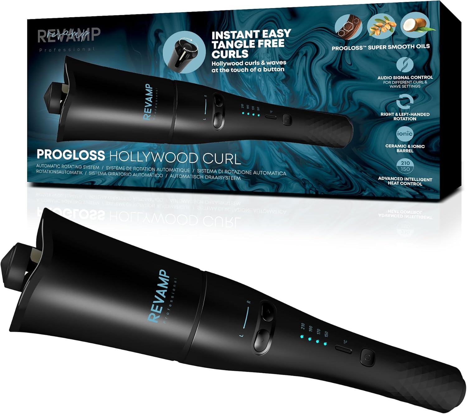 REVAMP Hollywood Curl Auto-Rotate Ceramic Hair Curler - Ceramic, Ionic ...