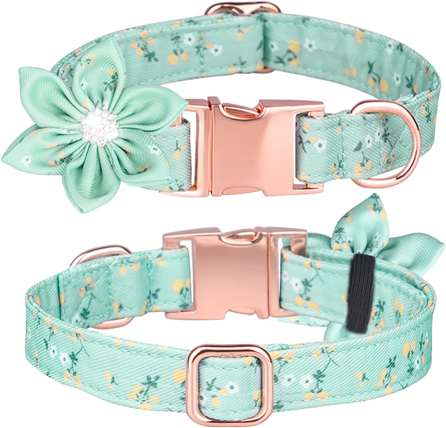 Amazon.com : Bbmmayy Floral Pattern Dog Collar - Cute Puppy Collar with ...