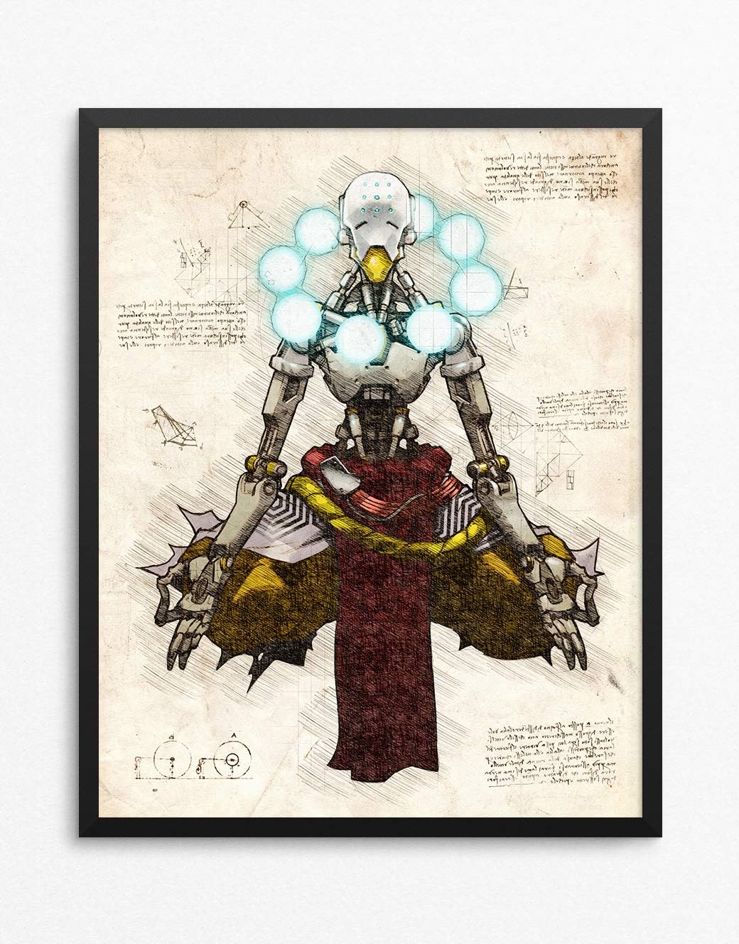 Amazon.com: Overwatch Print, Zenyatta Print, Overwatch Poster, Zenyatta ...