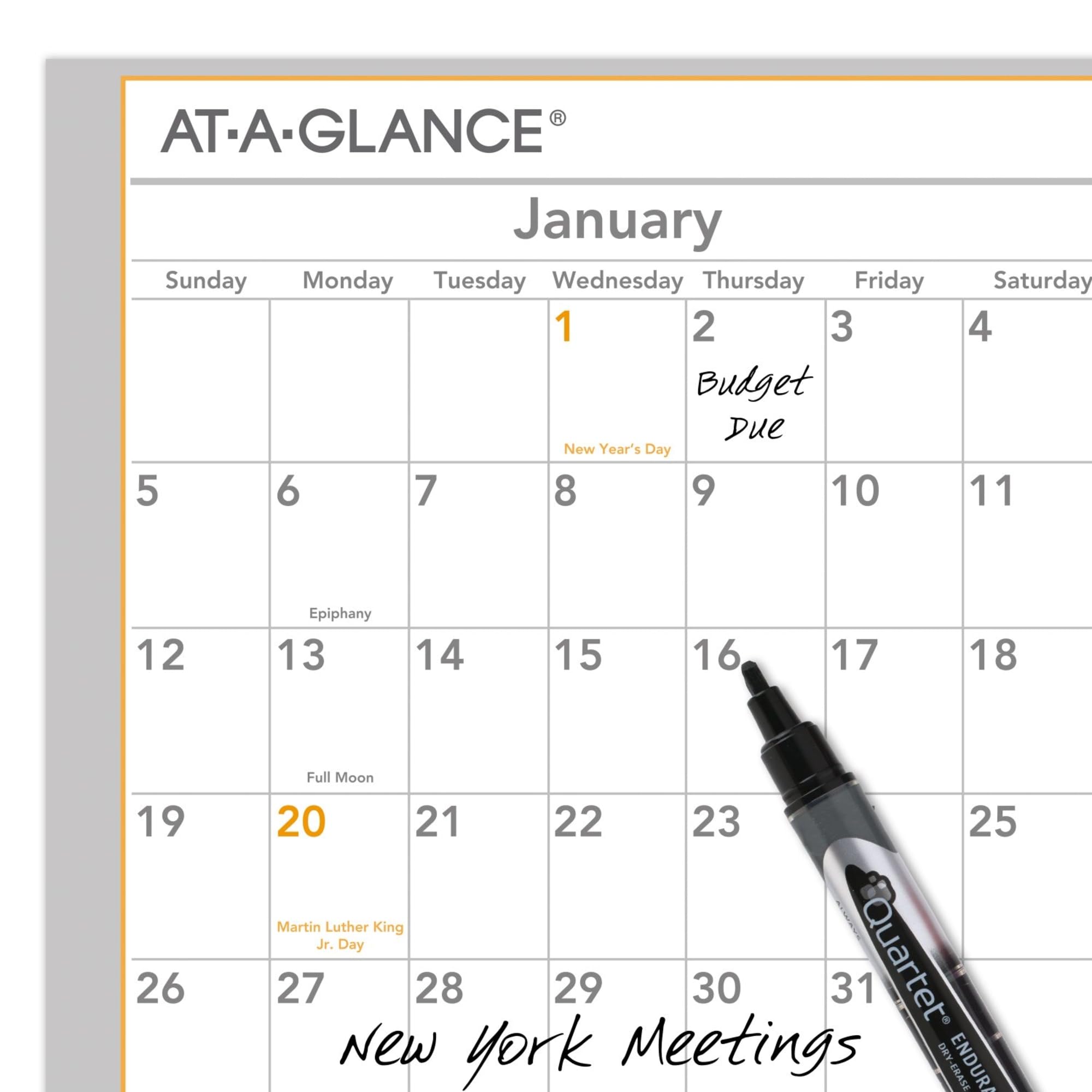 Snapklik.com : 2025 AT-A-GLANCE WallMates Self-Adhesive Dry-Erase ...