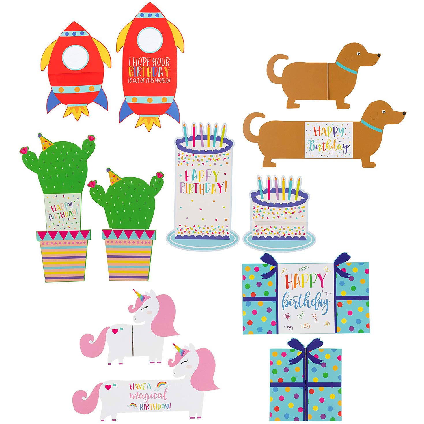 Buy Sustainable Greetings Kids Die Cut Tri Fold Birthday Cards With buy-sustainable-greetings-kids-die-cut-tri-fold-birthday-cards-with