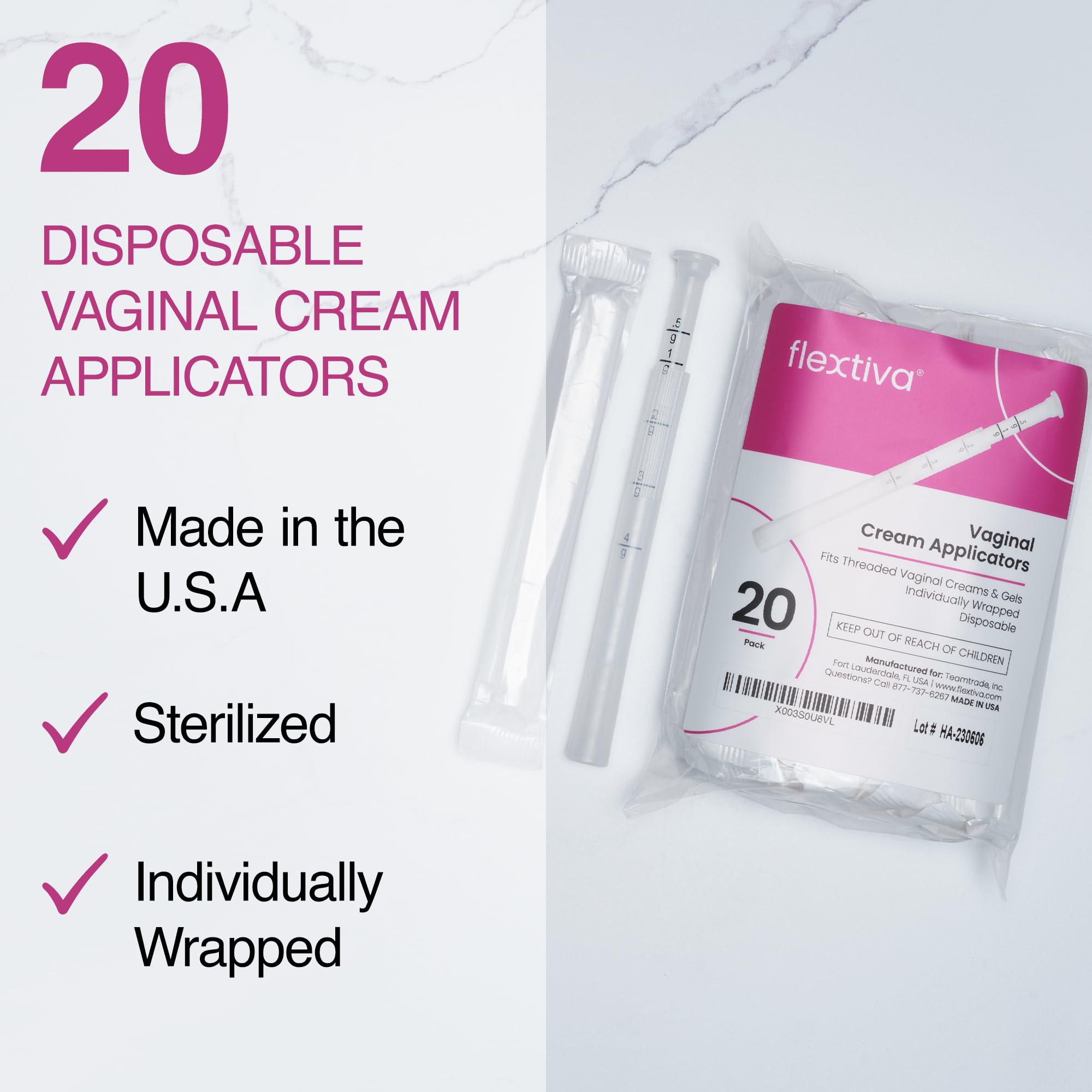 Snapklik.com : Flextiva Disposable Plastic Vaginal Cream Applicators