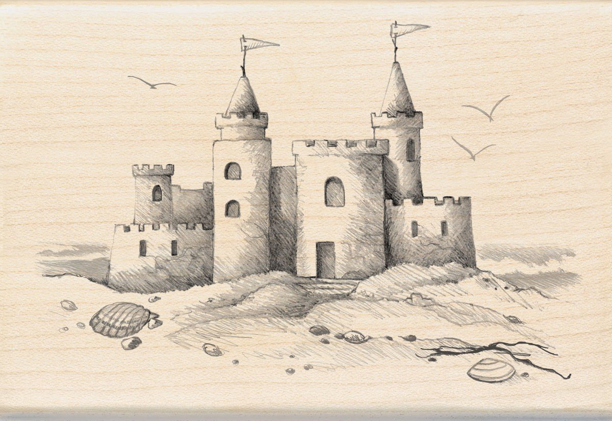 Sand Castle Drawing