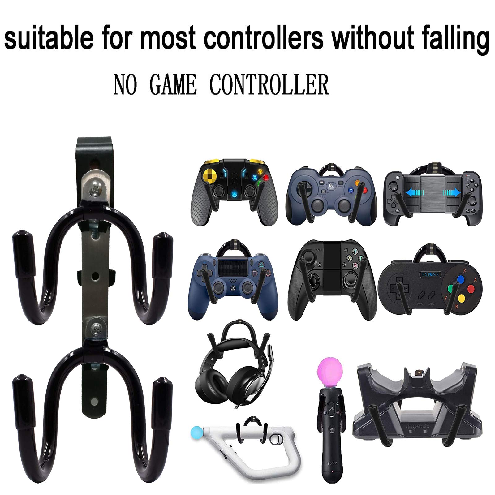Universal Game Controller & Headphone Hanger Holder with Adjustable ...