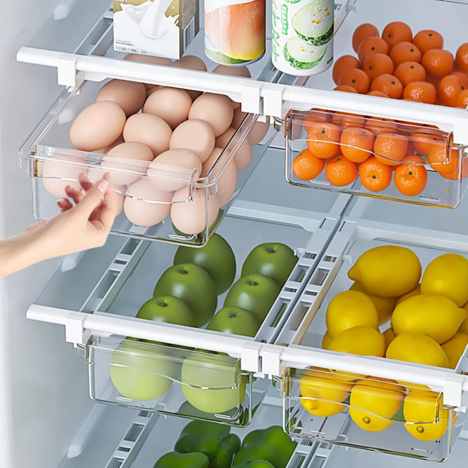 Amazon.com - Refrigerator Organizer Bins, Fridge Drawer Organizer ...