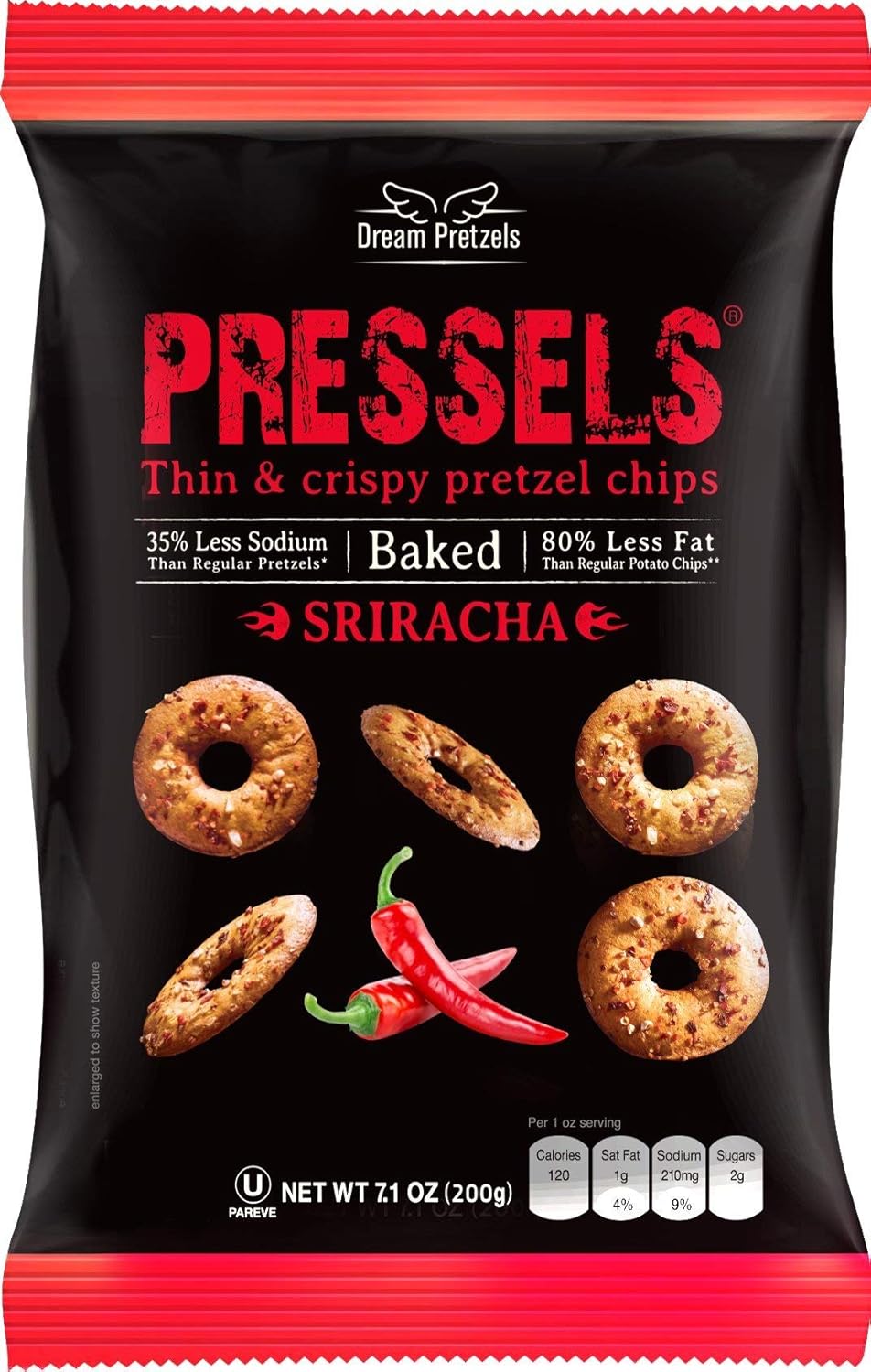 Amazon.com: Dream Pretzels Pressels Baked Pretzel Chips, Sriracha ...