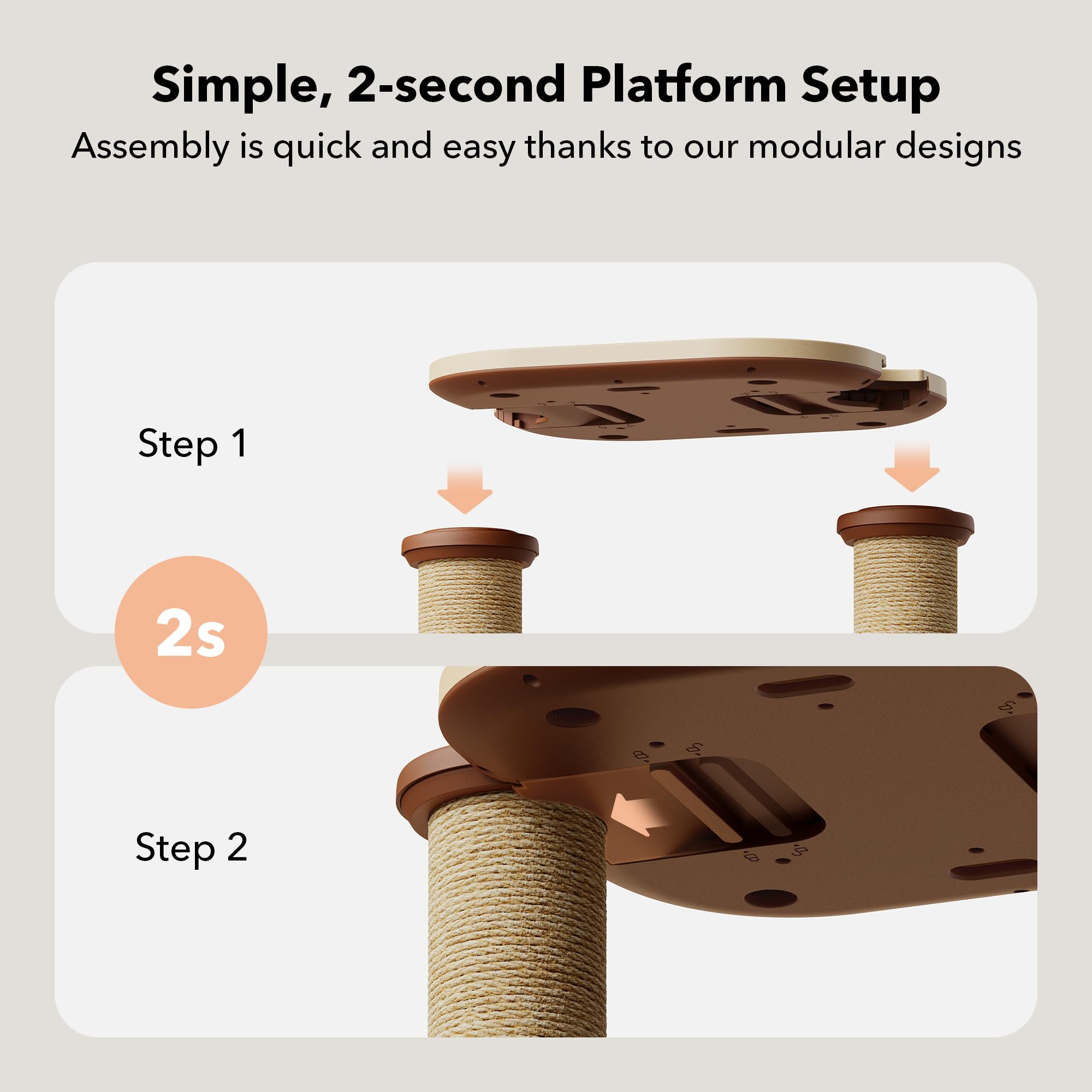 PETLIBRO Infinity Cat Tree Tower for Indoor Cats, Modular Design with ...