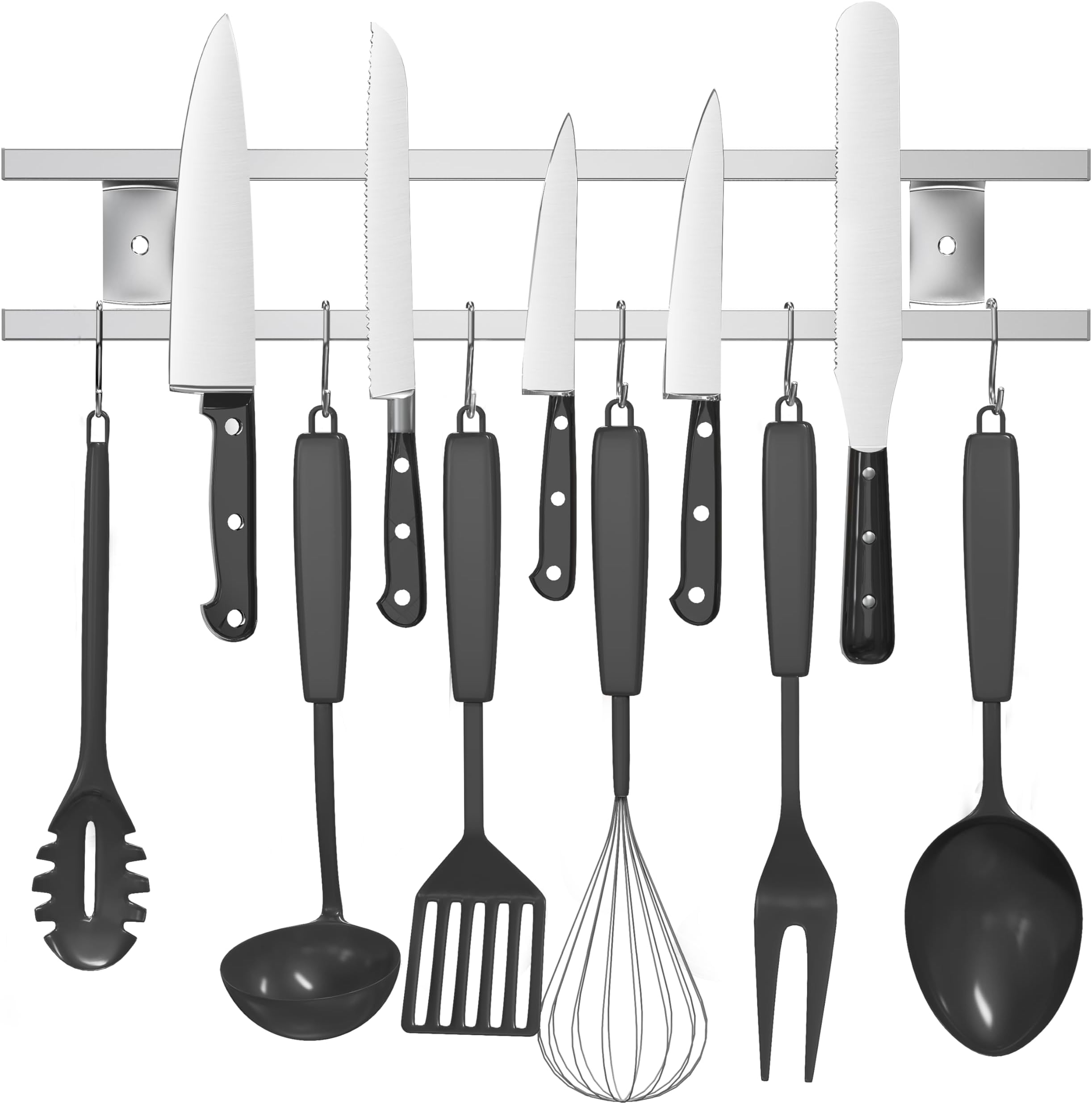 Rockingham Forge MK-450SS 18” Magnetic Stainless Steel Knife Rack with ...