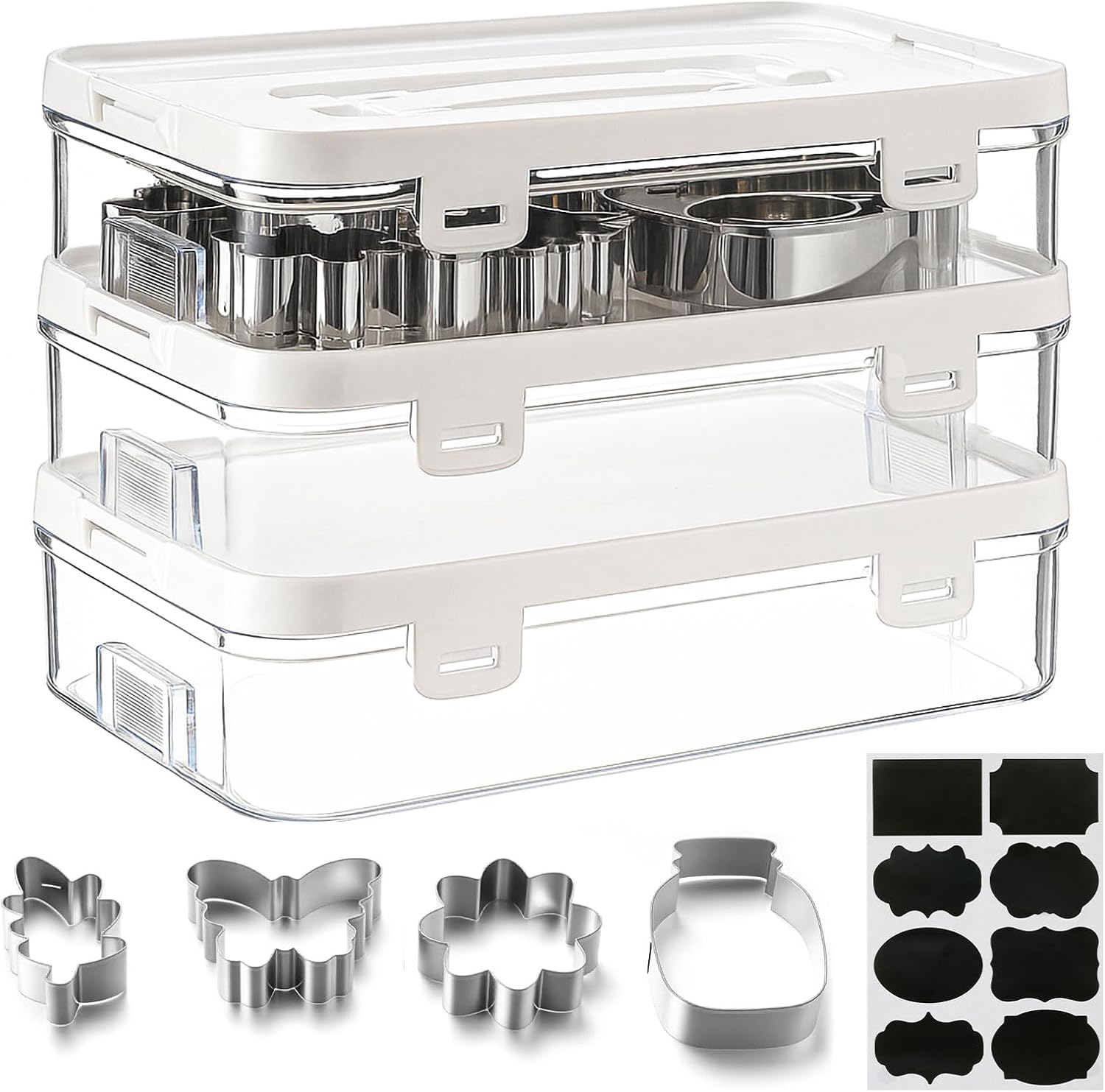 Amazon.com: BrightRow 3 Pack Cookie Cutter Storage, Transparent Cookie ...