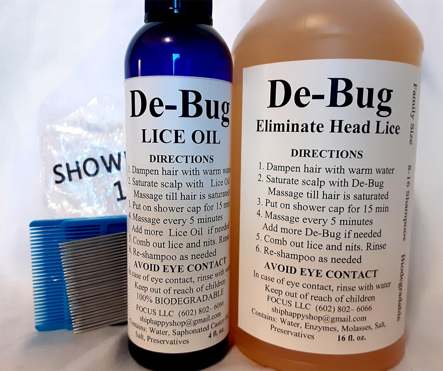 Amazon.com: De-Bug Eliminates Head Lice and De-Bug Lice Oil Kit ...