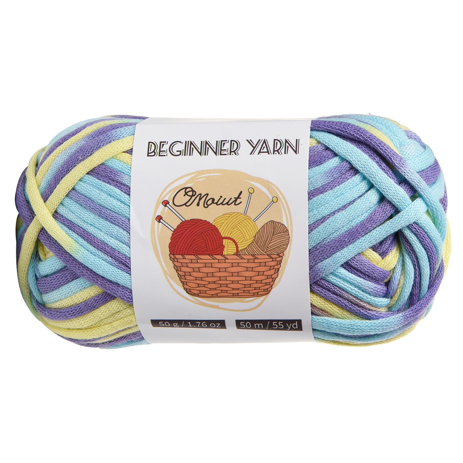 Amazon.com: Rainbow Beginner Yarn for Crocheting 50g (54yd) - Variegated Yarn with Easy-to-See ...