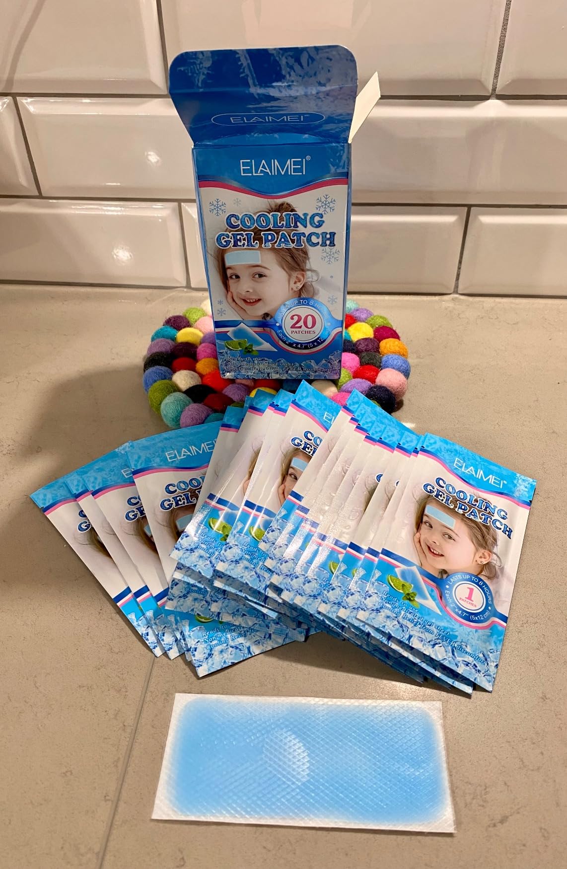 20 Sheets Fever Patches for Kids - Hot Weather Cooling Gel Patches for ...