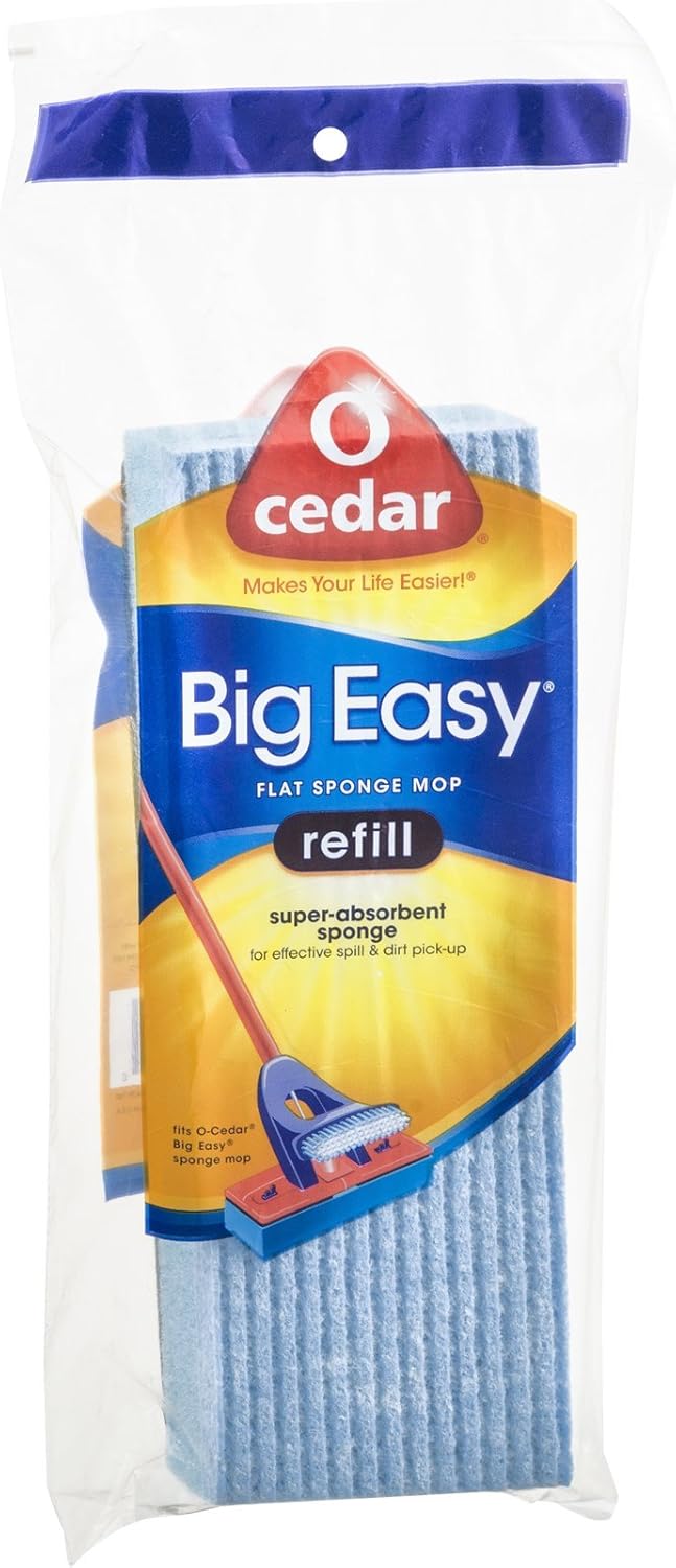 Amazon.com: O'Cedar Big Easy Mop Refill 9 " X 3-1/4 " X 2 " Large Bulk ...