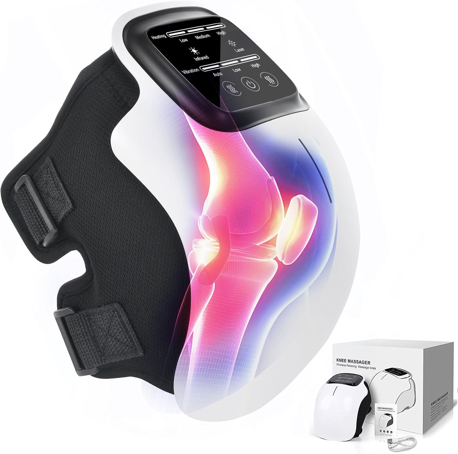 Ongerce Knee Massager, Cordless Knee Massager with Infrared Heating and ...