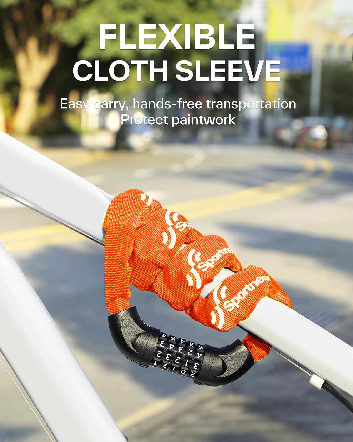 Snapklik.com : Sportneer Bike Lock: 5 Digit Combination High Security ...