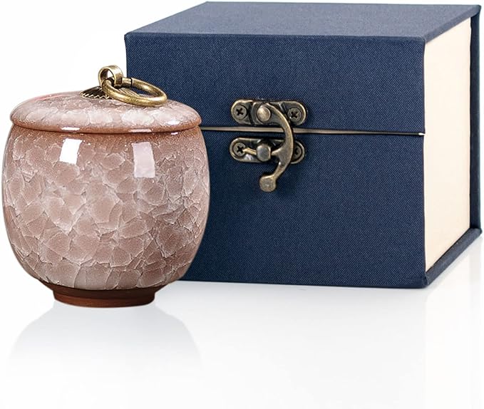 Small Urns for Human Ashes, Ceramic Memorial Keepsake Urns, Hold 5.5 ...