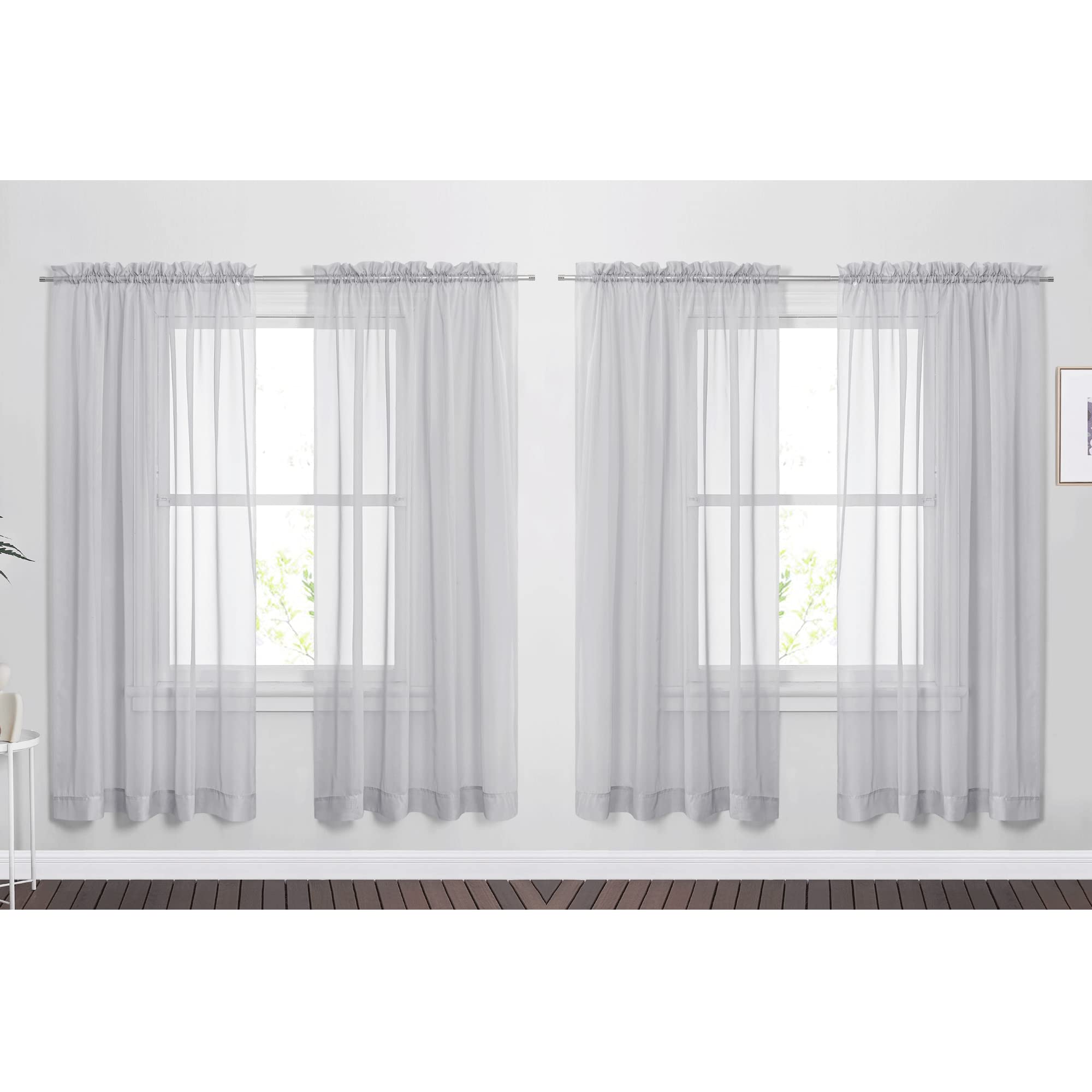 Snapklik.com : NICETOWN Sheer Curtain Sets Chic & Casual For Bedroom 72 L