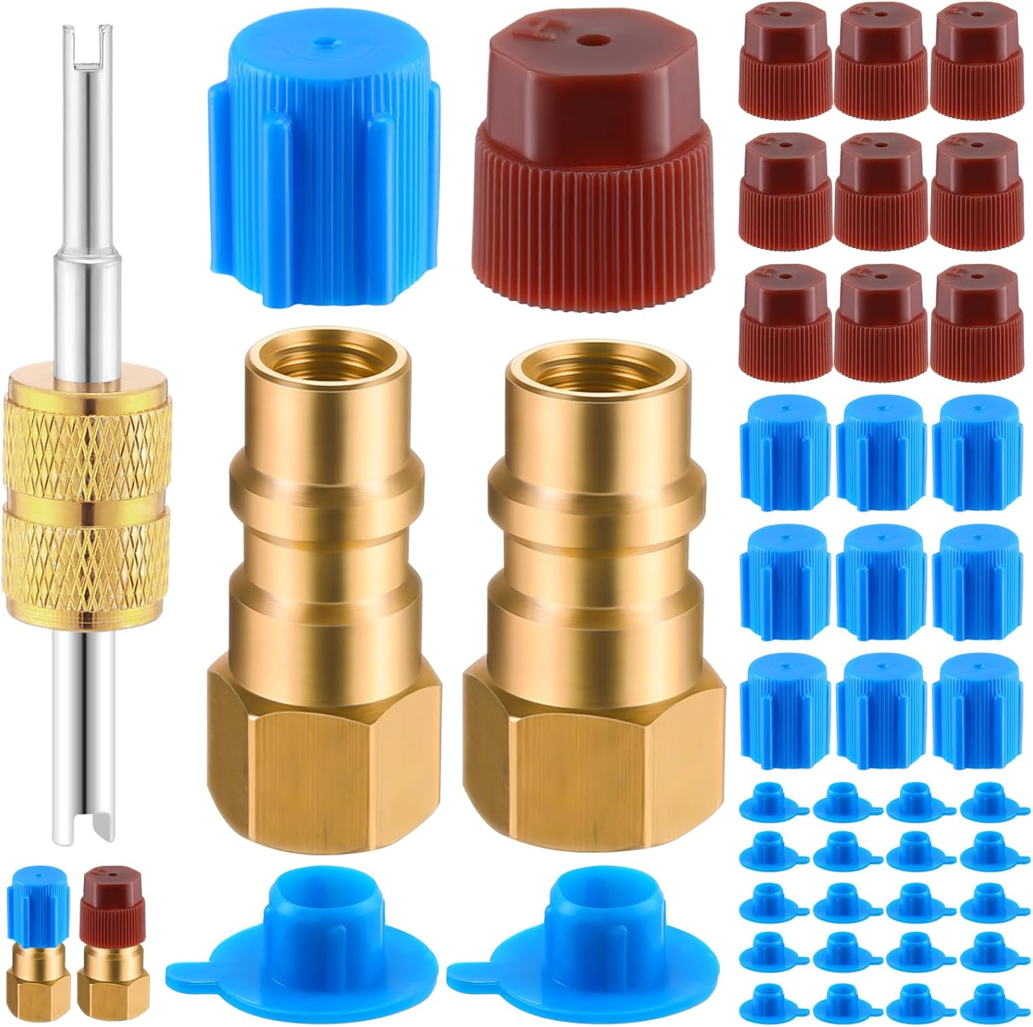 Amazon.com: Yaocom R22 to R134a A/c Retrofit Fitting Adapter Kit, R12 ...