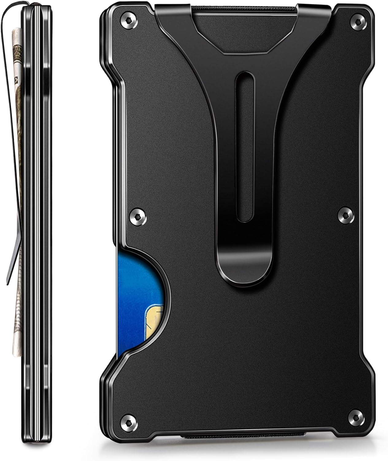 Amazon.com: BULLIANT Slim Wallet, Men Gift Wallet Money Clip Aluminum ...