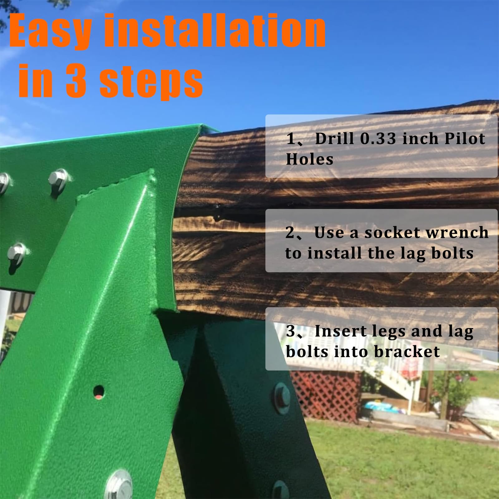 Snapklik.com : Sulythw Swing Set Brackets 2 Pack 19.84 Lbs Heavy Duty ...