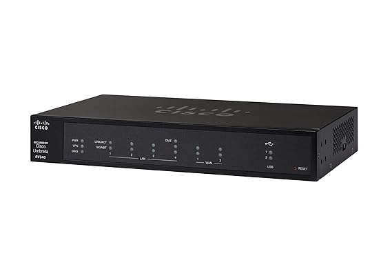 Cisco RV340 VPN Router | 4 Gigabit Ethernet (GbE) Ports | Dual WAN ...