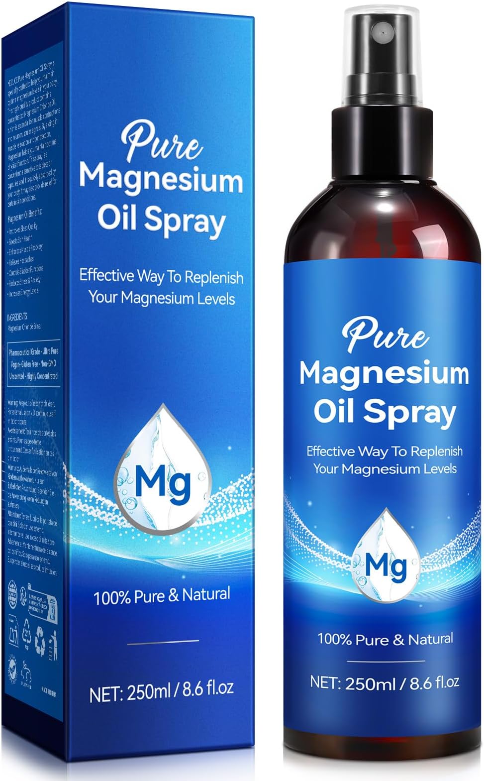 Amazon.com: Pure Magnesium Oil Spray 2Fl Oz, 2Pack Natural Magnesium ...