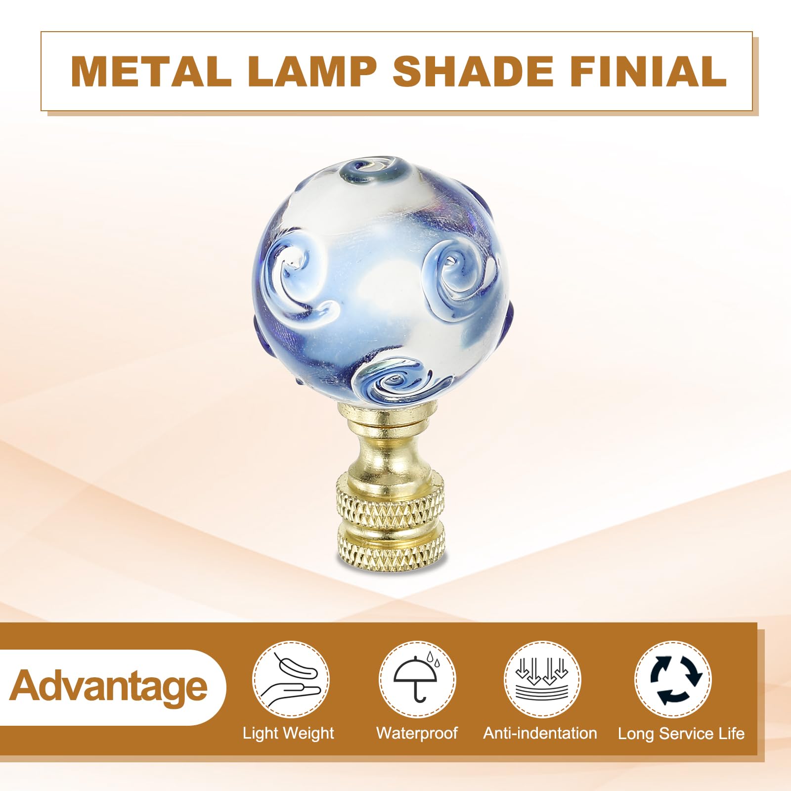 Brass Lamp Finial Royal Designs Laurel Wreath Lamp Finial - 2.75 Inch ...