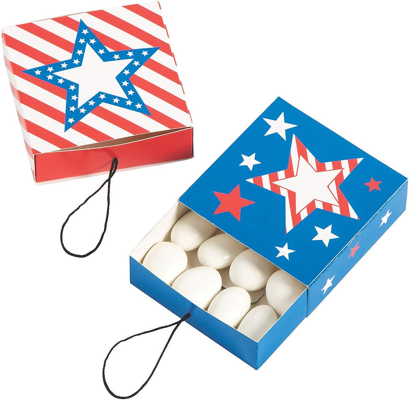 Amazon.com: Fun Express Patriotic Pull Favor Boxes - Party Supplies ...