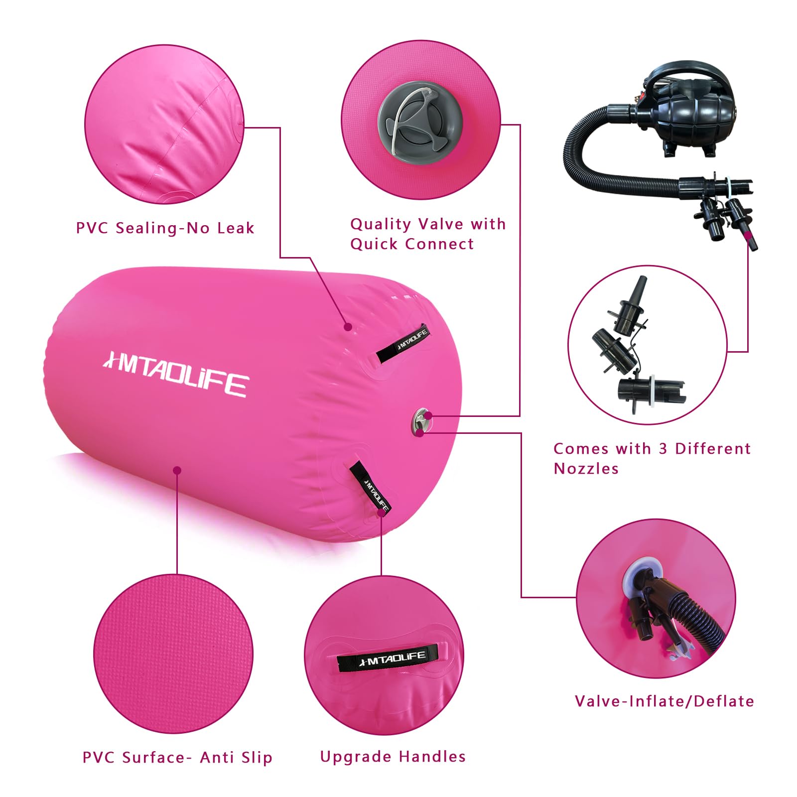 Snapklik.com : Gymnastics Air Roller Air Barrel, Inflatable Tumble ...