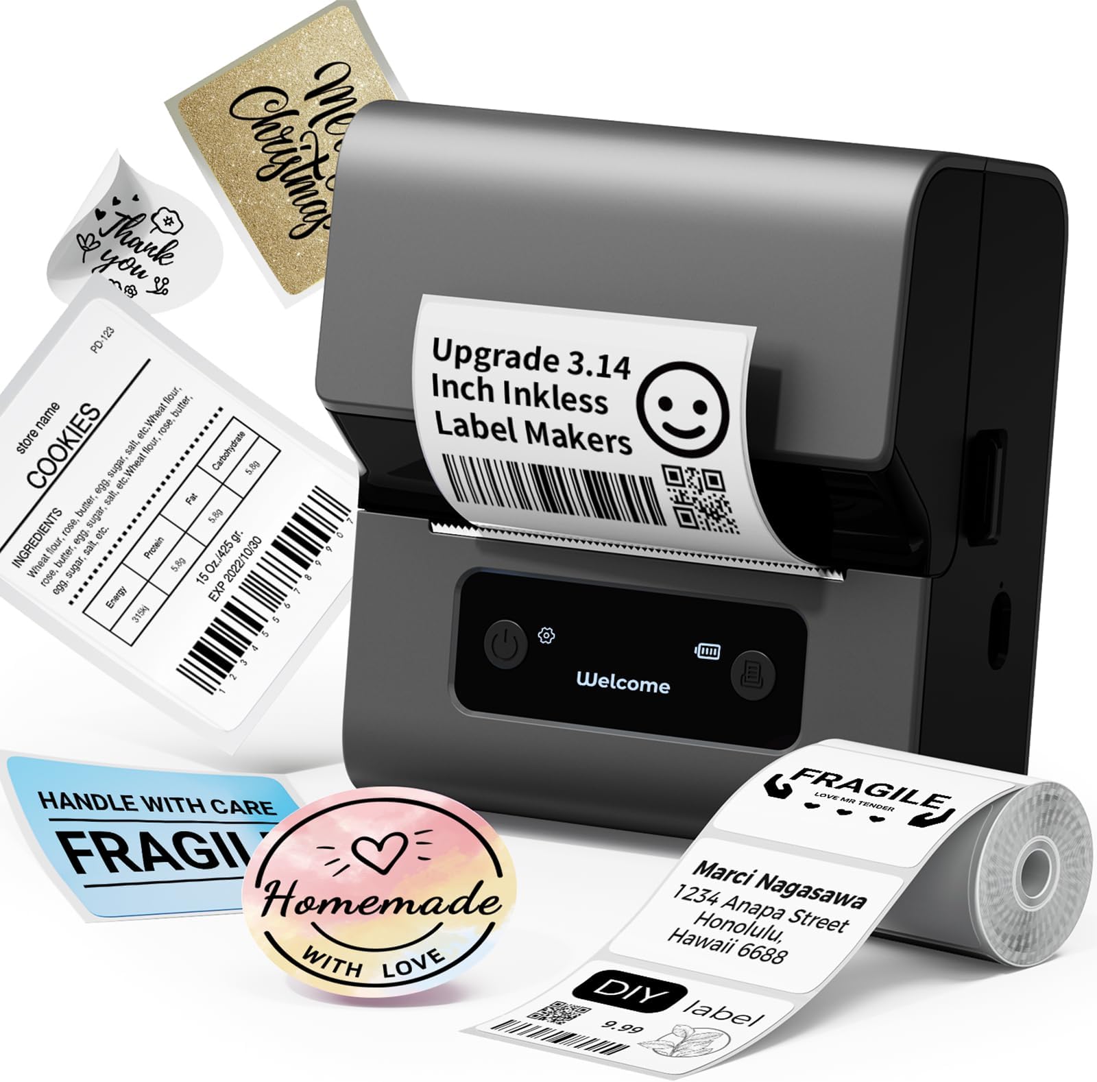 Phomemo M221 Label Maker, Upgrade 3 Inch Bluetooth Thermal Label ...