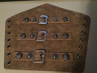 Amazon.com: Miruchertter Leather Arm Bracer Gauntlet Wristband ...