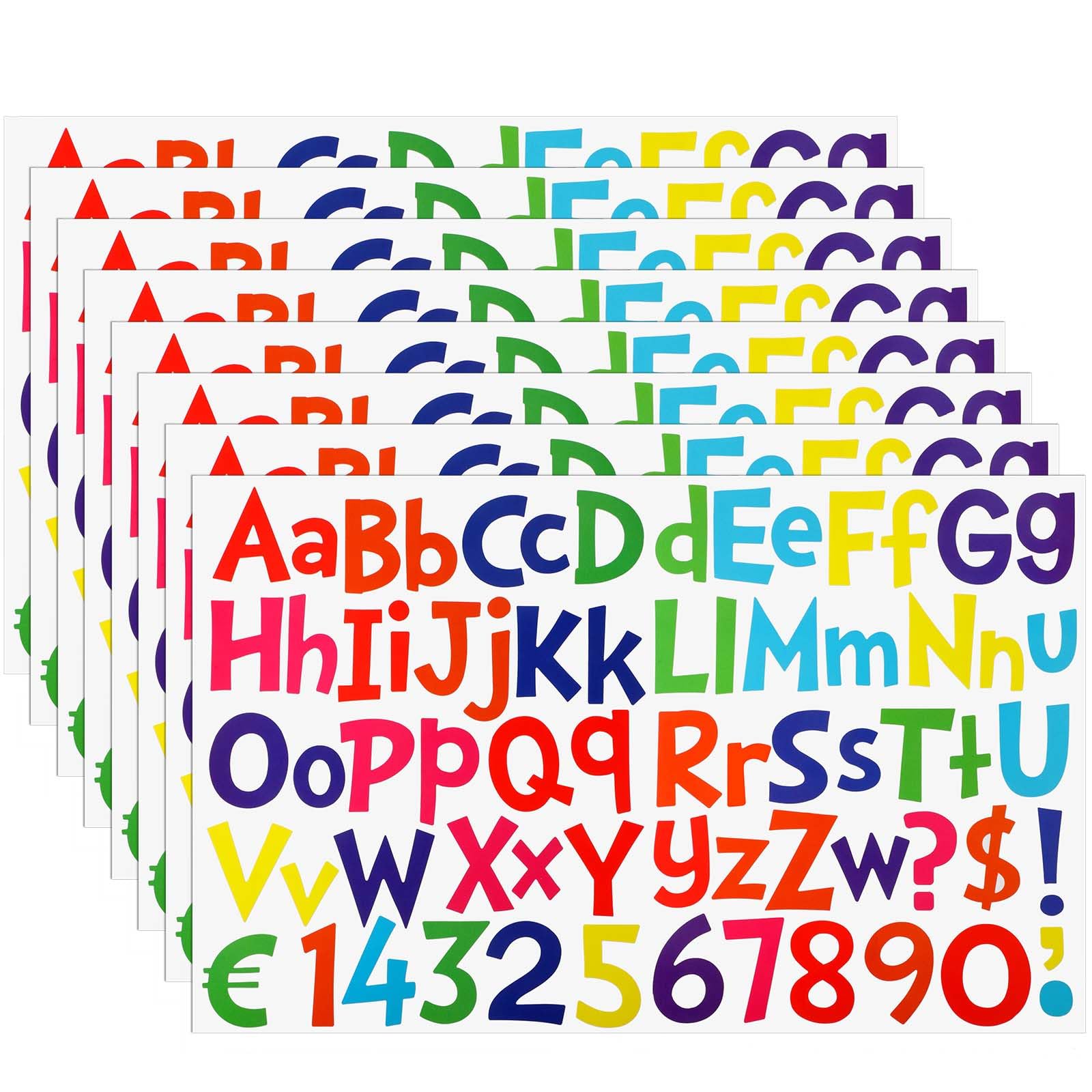 Amazon.com: TaoBary 544 Pcs 1 Inch Colorful Letter Stickers Self ...