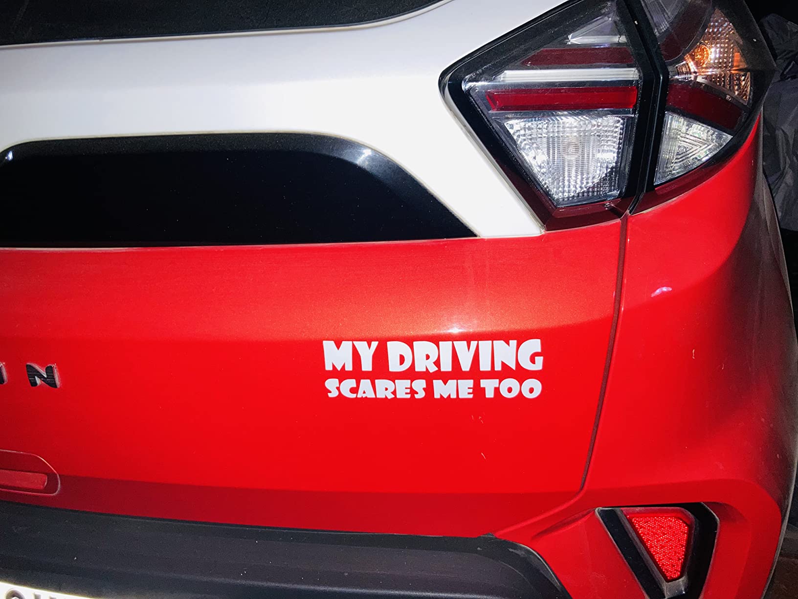 ARWY car Stickers Exterior My Driving Scares Me Too Funny Hood, Bumper ...