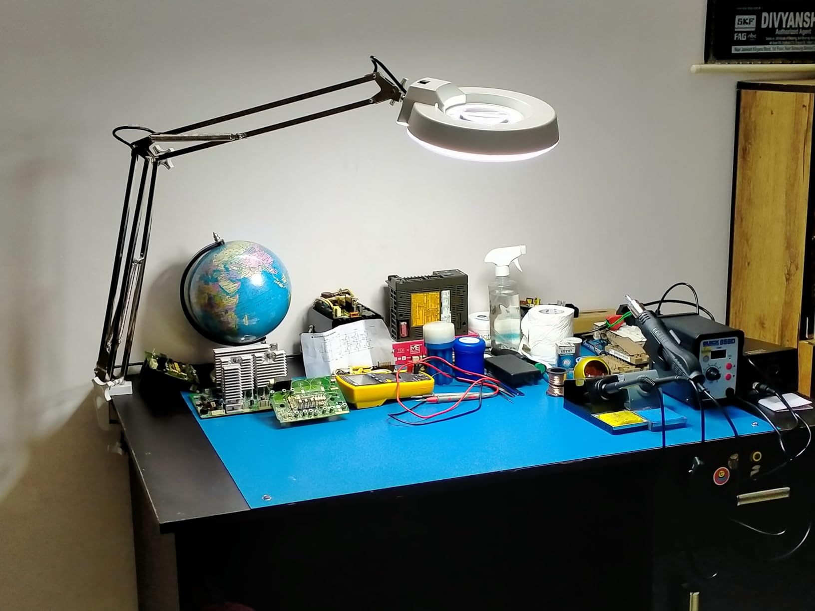 Sky- ESD Piece ESD Safe Illumination Magnifying Magnifier Lamp Glass ...