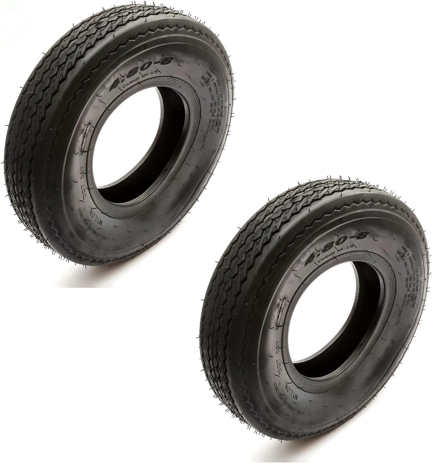 Trailer Tyre 4.80/4.00-8 4 Ply Fits 8'' Rims Max Load 265kg Rated 81mph ...