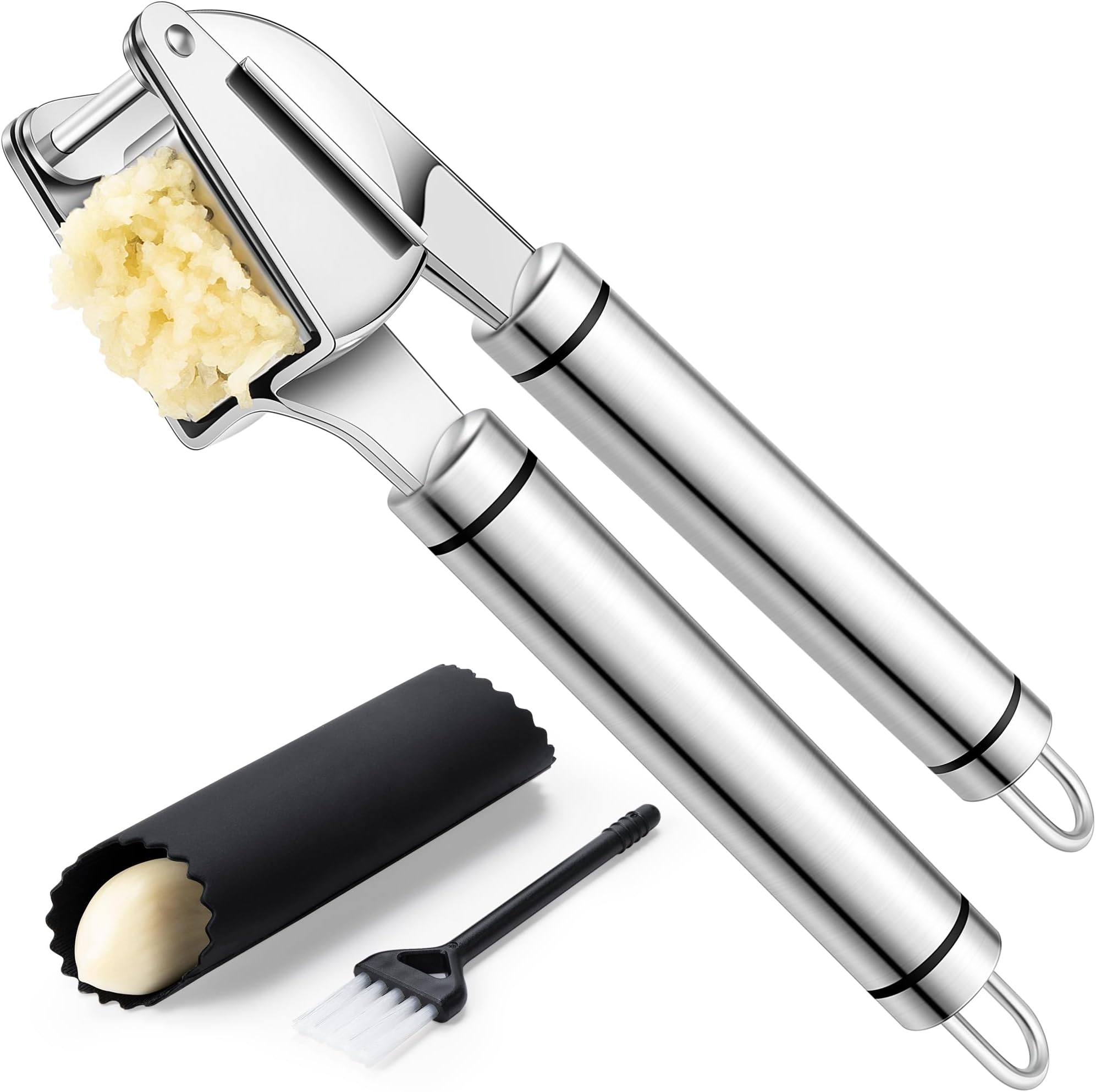 Amazon.com: Garlic Press, Stainless Steel Garlic Press Tool with ...