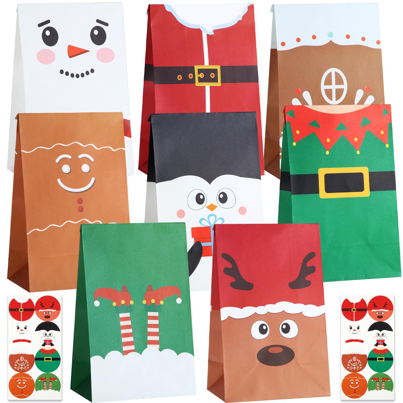 Amazon.com: Zhanmai 24 Pcs Christmas Goodie Treat Bags Bulk Christmas ...