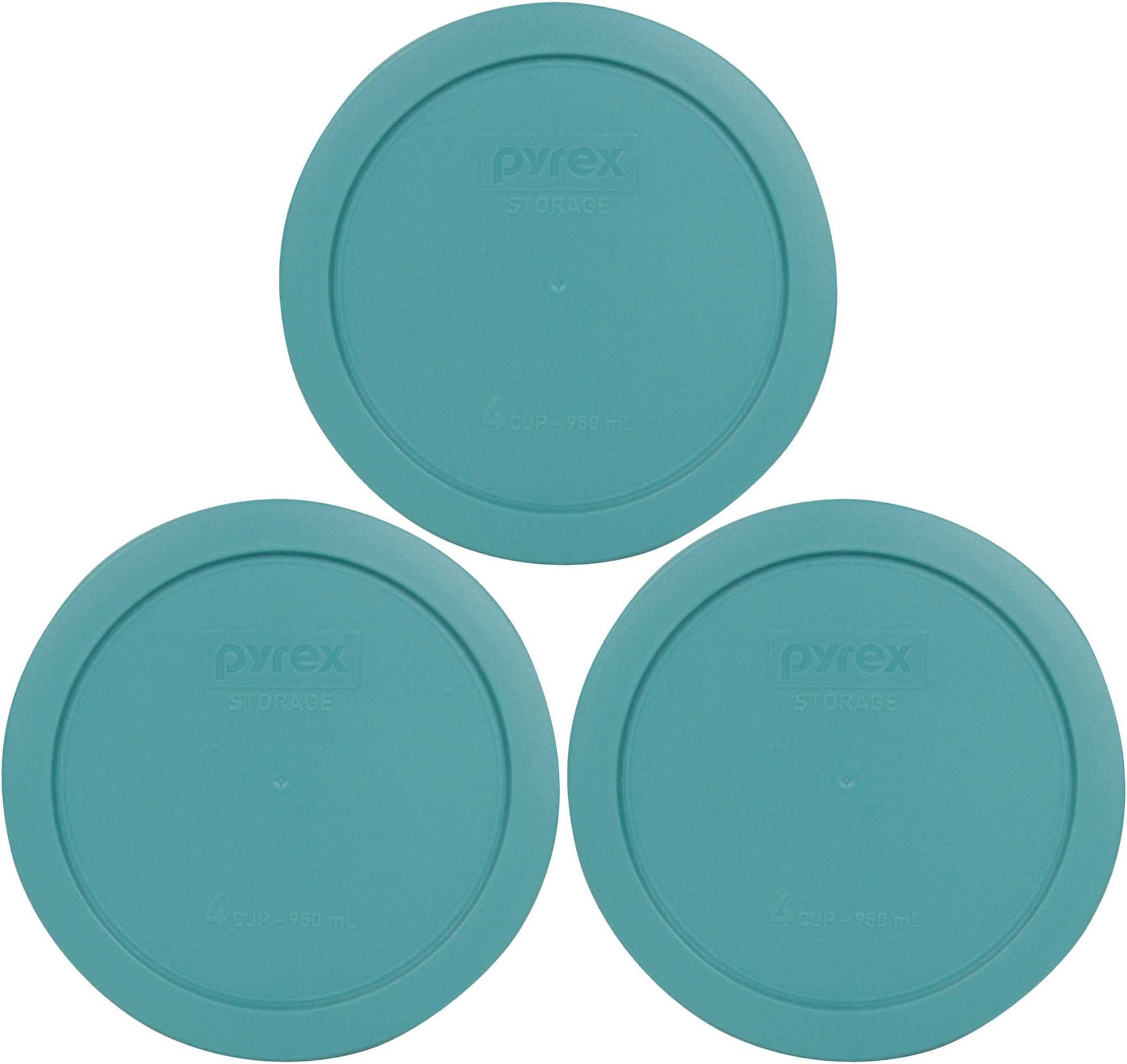 Amazon.com: Pyrex 7201-PC 4-Cup Turquoise Plastic Food Storage Lid ...