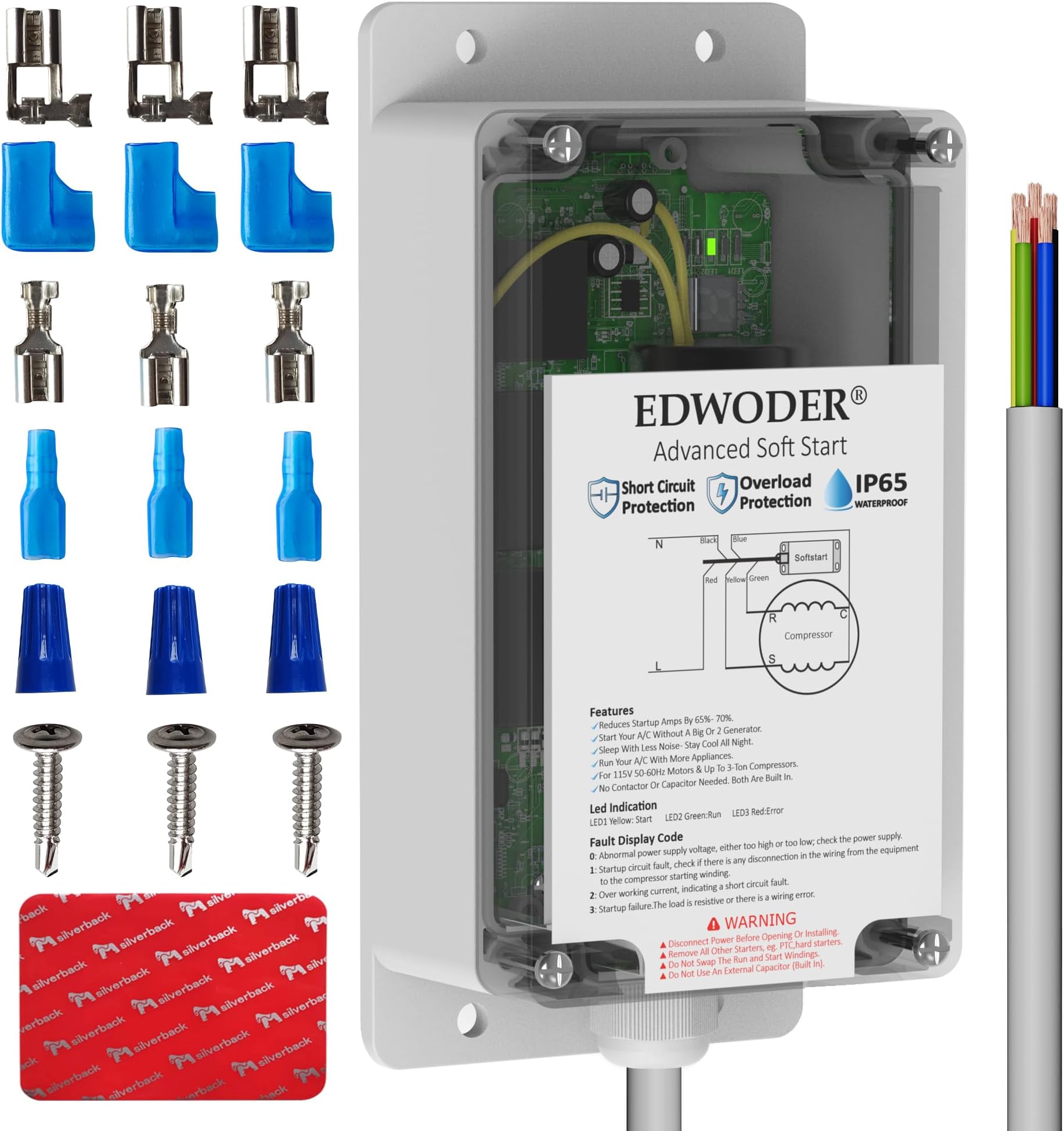 Amazon.com: Soft Start Kit for RV Air Conditioner,Advanced Soft Starter ...