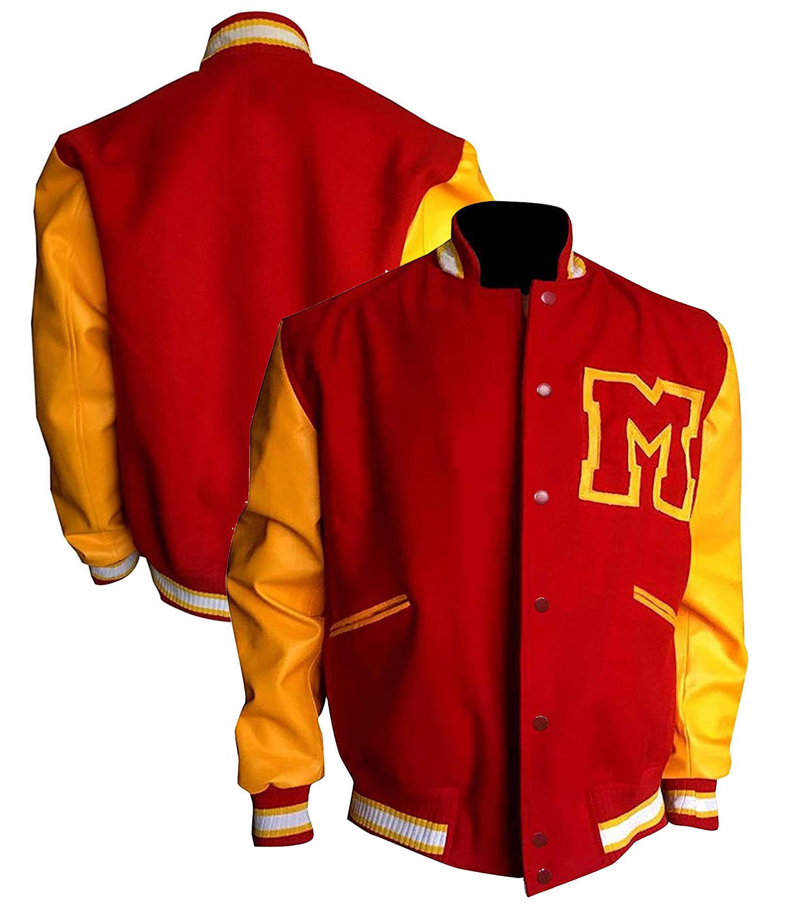 Buy e Genius Michael Jackson Thriller Red M Logo Varsity Letterman ...