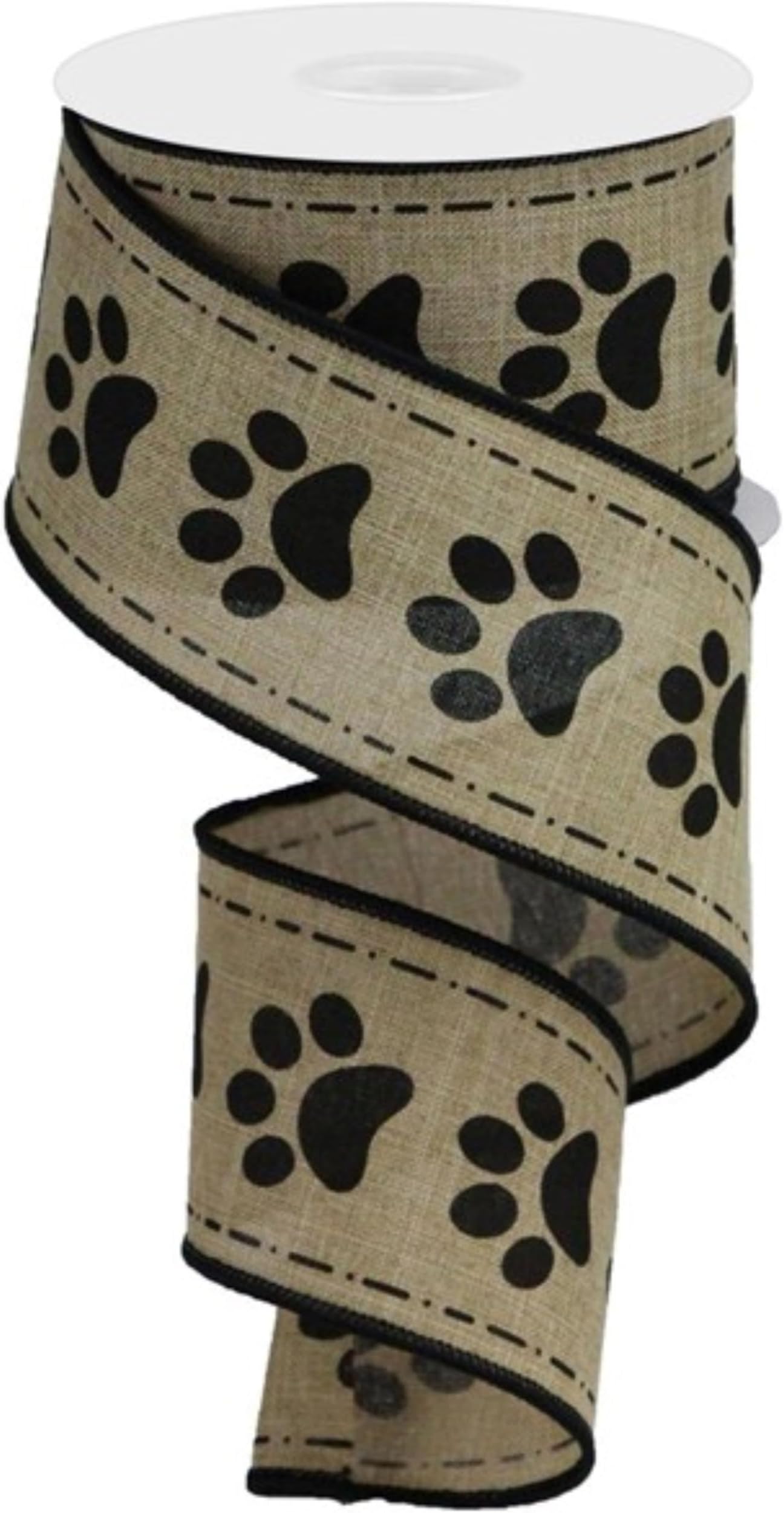Amazon.com: Craig Bachman 2.5" Large Paw Print Royal Ribbon in Light ...