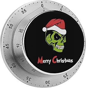 Amazon.com: Santa Zombie Skull Timer 60 Minute Wind Up Clock Loud Alarm ...