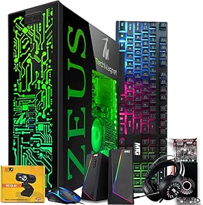 Amazon.com: TechMagnet Gaming Desktop PC, Intel i5 6th Gen, Zeus Pro 6, RX 550, 16GB RAM, 1TB ...