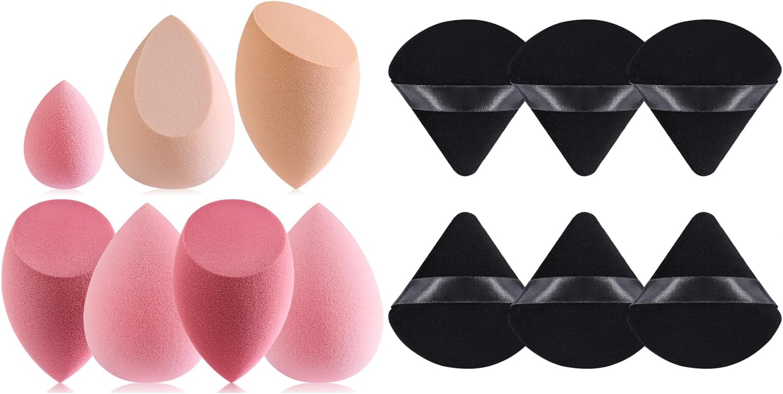 Amazon.com : Foonbe Makeup Sponges 7 Pcs & 6 Pcs Triangle Powder Puff ...