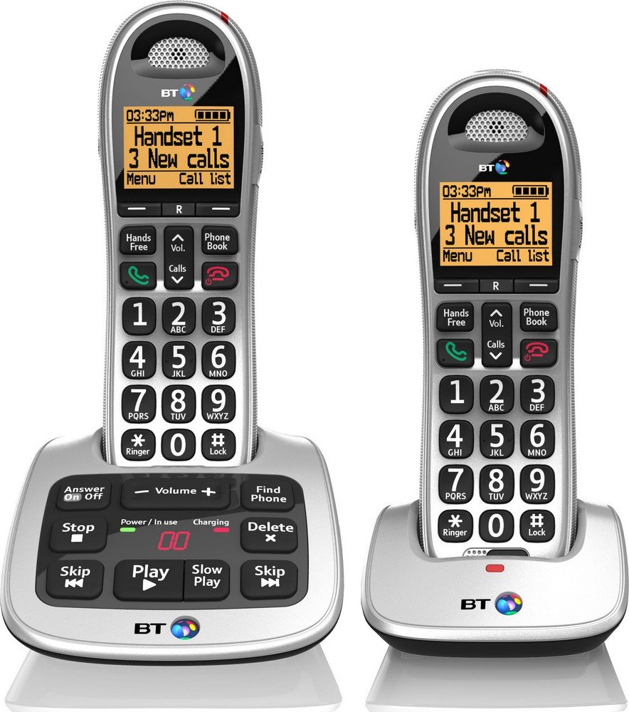 BT 4500 Cordless Big Button Phone with Answer Machine and Nuisance Call ...