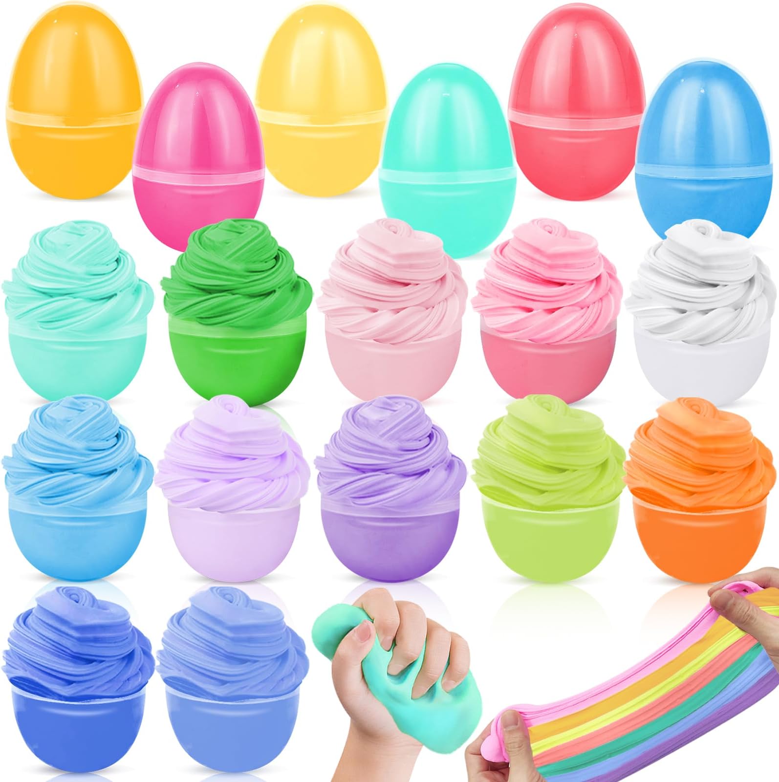 Amazon.com: Fun Express Easter Eggs with Slime - Set of 12 Egg Yolk ...