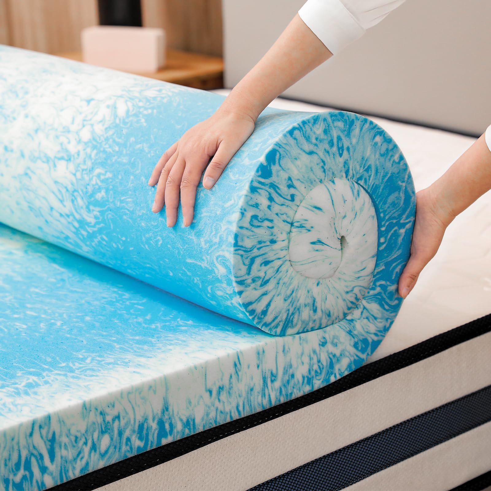 Amazon.com: Nuudott 3 inches Hospital Size Foam Mattress Topper in a ...